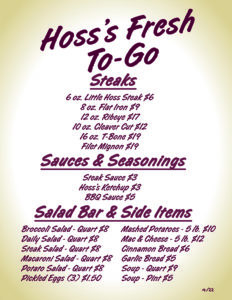 Special Offers | Hoss’s Steak & Sea House